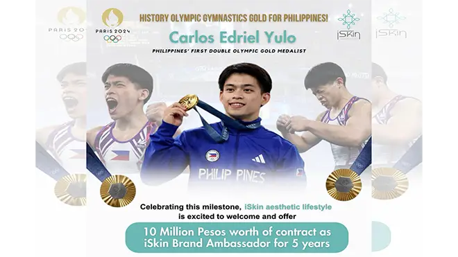 Yulo to get P10-M contract from iSkin aesthetic lifestyle • The Market ...
